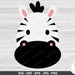 Zebra Face SVG Clip Art Cut File Silhouette Instant Digital Download ...