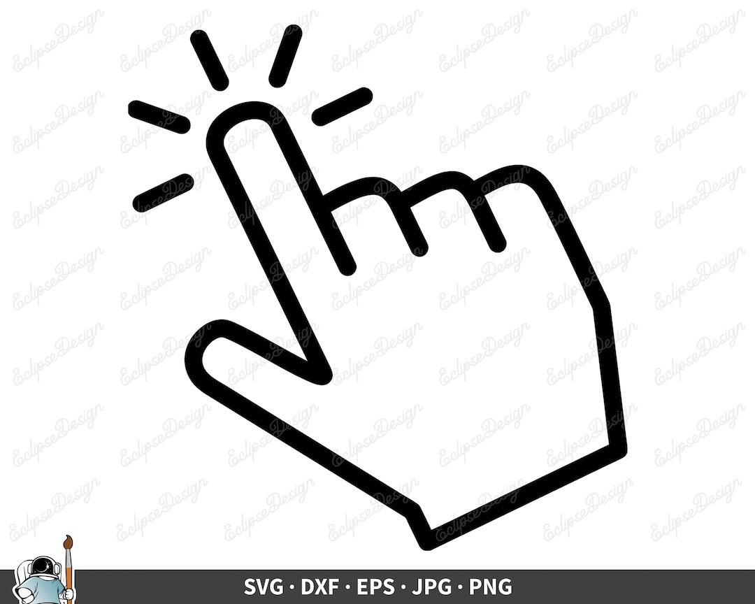 Computer Click SVG Clip Art Cut File Silhouette Dxf Eps Png - Etsy