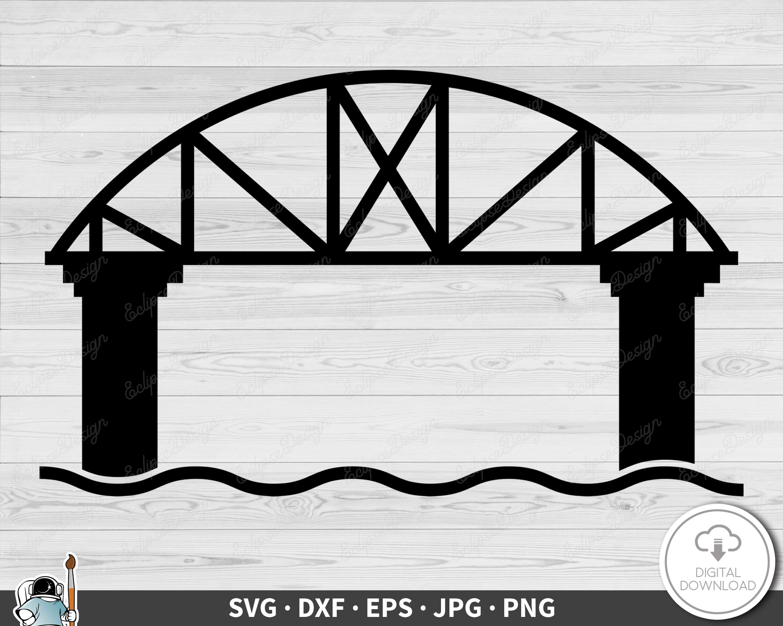 Bridge Silhouette Clip Art