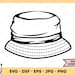 Bucket Hat SVG Bucket Hat Clip Art Bucket Hat Cut File Silhouette ...