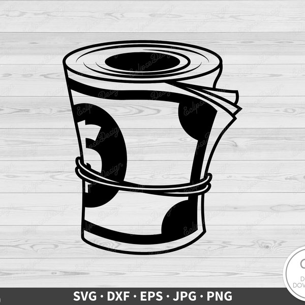 Money Roll Svg - Etsy