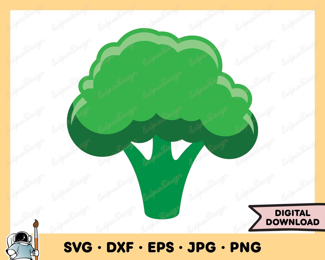 Broccoli SVG Broccoli Clip Art Broccoli Cut File Broccoli Silhouette ...