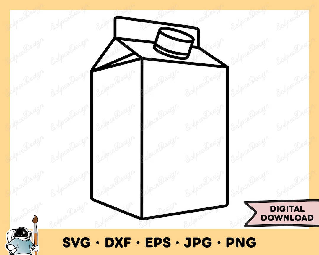Milk Carton SVG Milk Carton PNG Juice Clip Art Cut File Silhouette ...