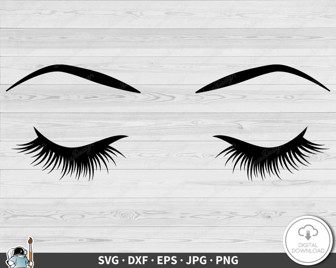Winking Eye Eyelashes SVG Clipart PNG (instant Digital Download) - Etsy