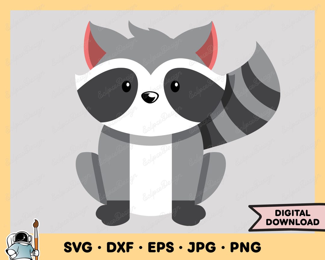 Raccoon SVG Raccoon Clip Art Raccoon Cut File Silhouette Instant ...
