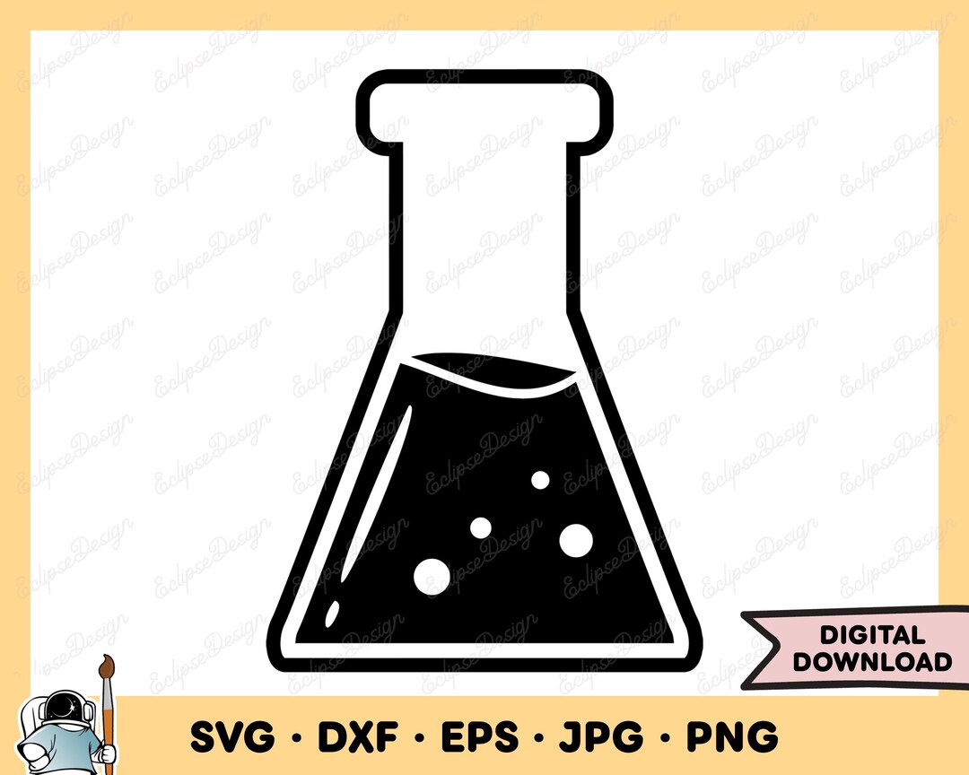Chemistry Flask Beaker SVG Chemistry Clip Art Chemistry SVG Cut File ...