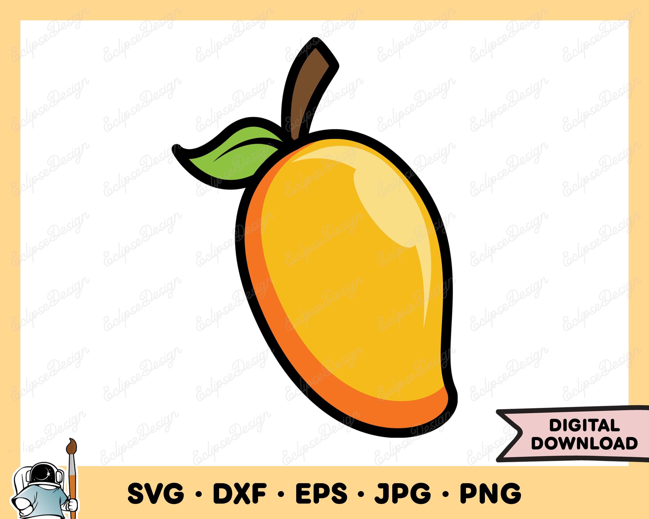 Mango Fruit SVG Mango PNG Mango Clip Art Cut File Silhouette Instant ...