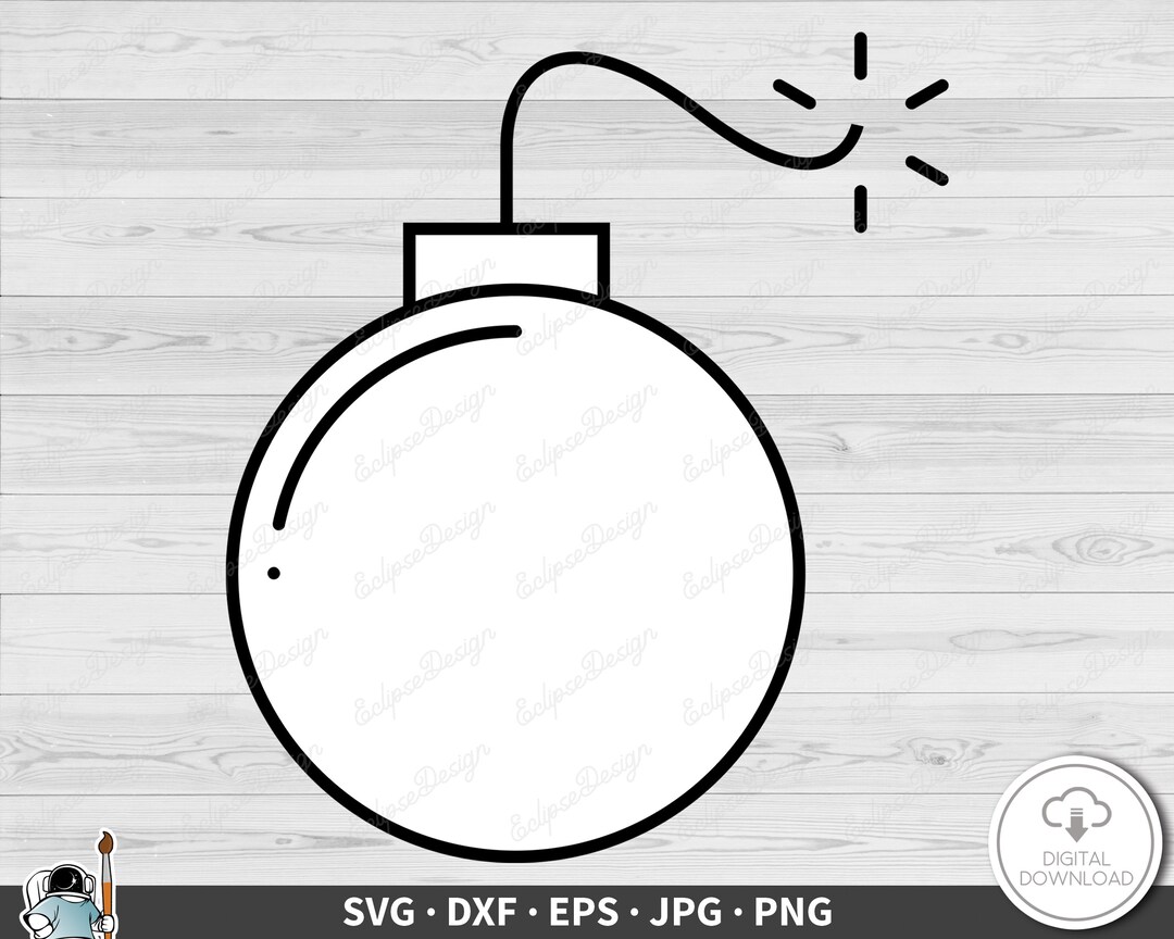 Icono de bomba SVG Clip Art Cut File Silhouette dxf eps png - Etsy España