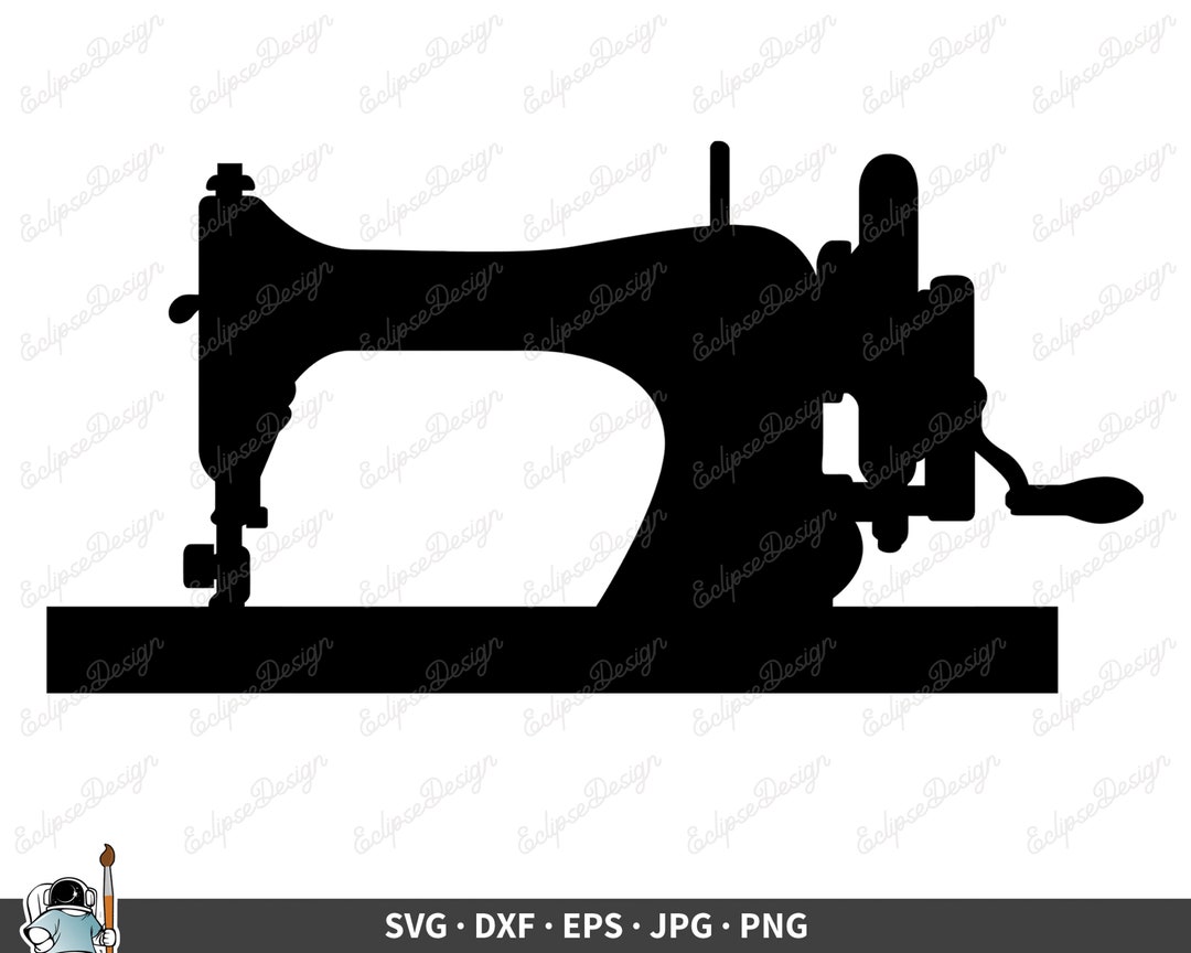 Sewing Machine SVG Clip Art Cut File Silhouette Dxf Eps Png - Etsy
