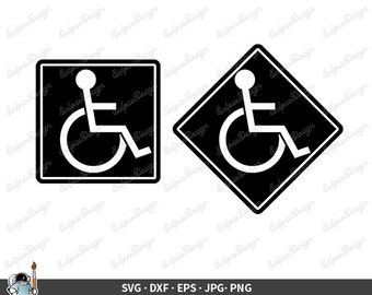 Handicap Sign Dxf - Etsy