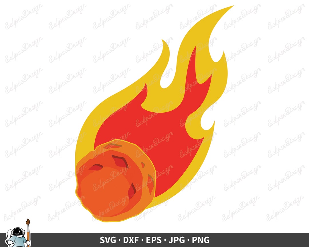 Meteor Comet SVG Clip Art Cut File Silhouette Dxf Eps Png - Etsy