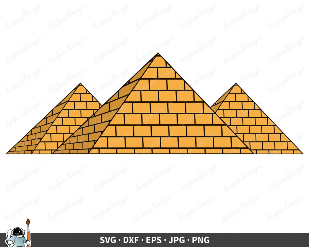 Egyptian Pyramids SVG Clip Art Cut File Silhouette Dxf Eps - Etsy
