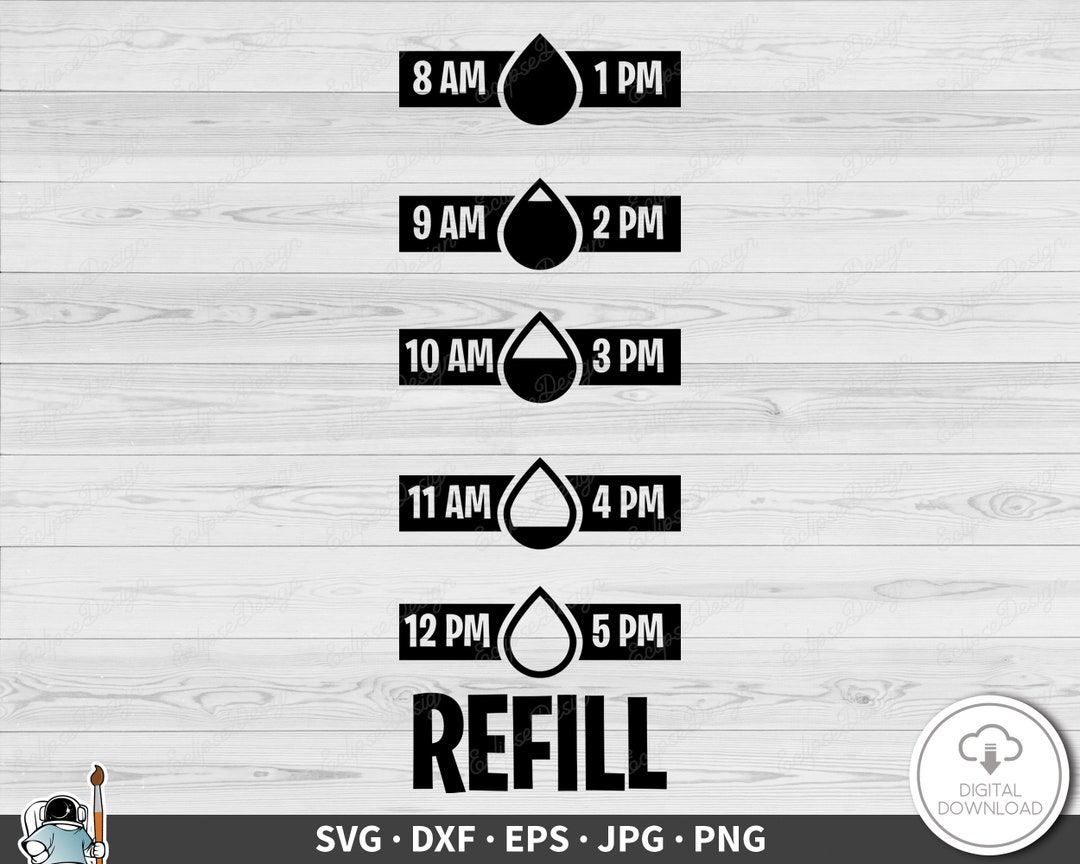 Water Tracker SVG Clip Art Cut File Silhouette Instant Digital Download ...