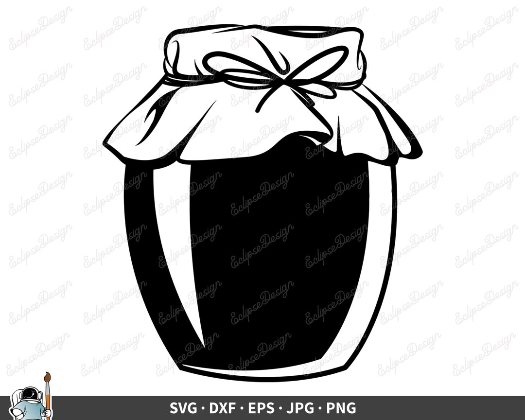 Jam Jar SVG Clip Art Cut File Silhouette Dxf Eps Png Jpg - Etsy
