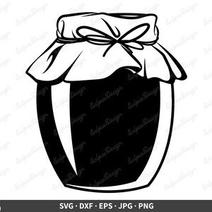 Jam Jar SVG Clip Art Cut File Silhouette Dxf Eps Png Jpg - Etsy