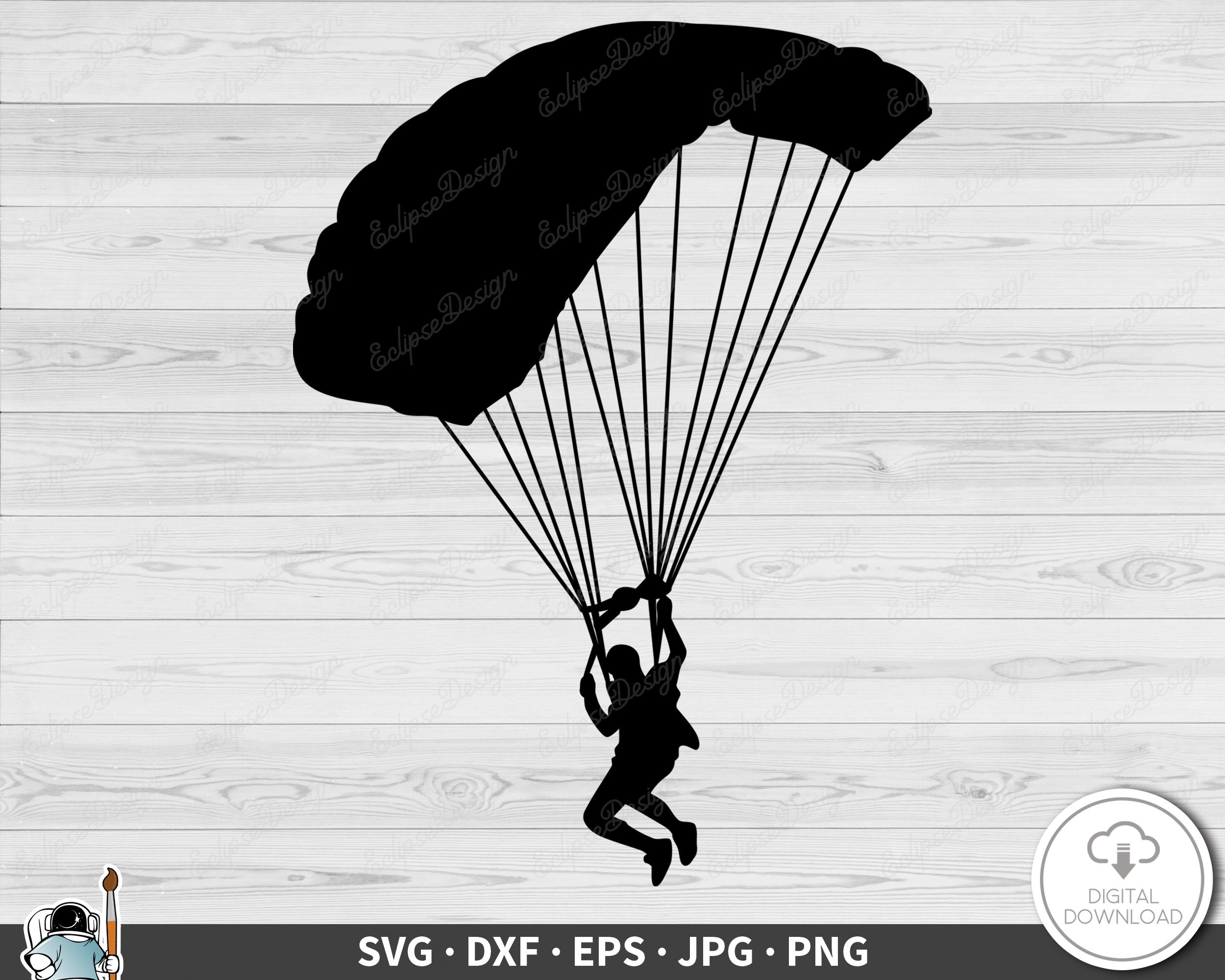 Sky Diving Clip Art