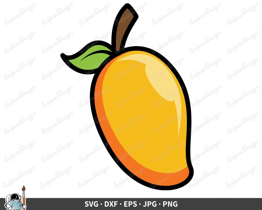 Mango Fruit SVG Clip Art Cut File Silhouette Dxf Eps Png Jpg - Etsy UK