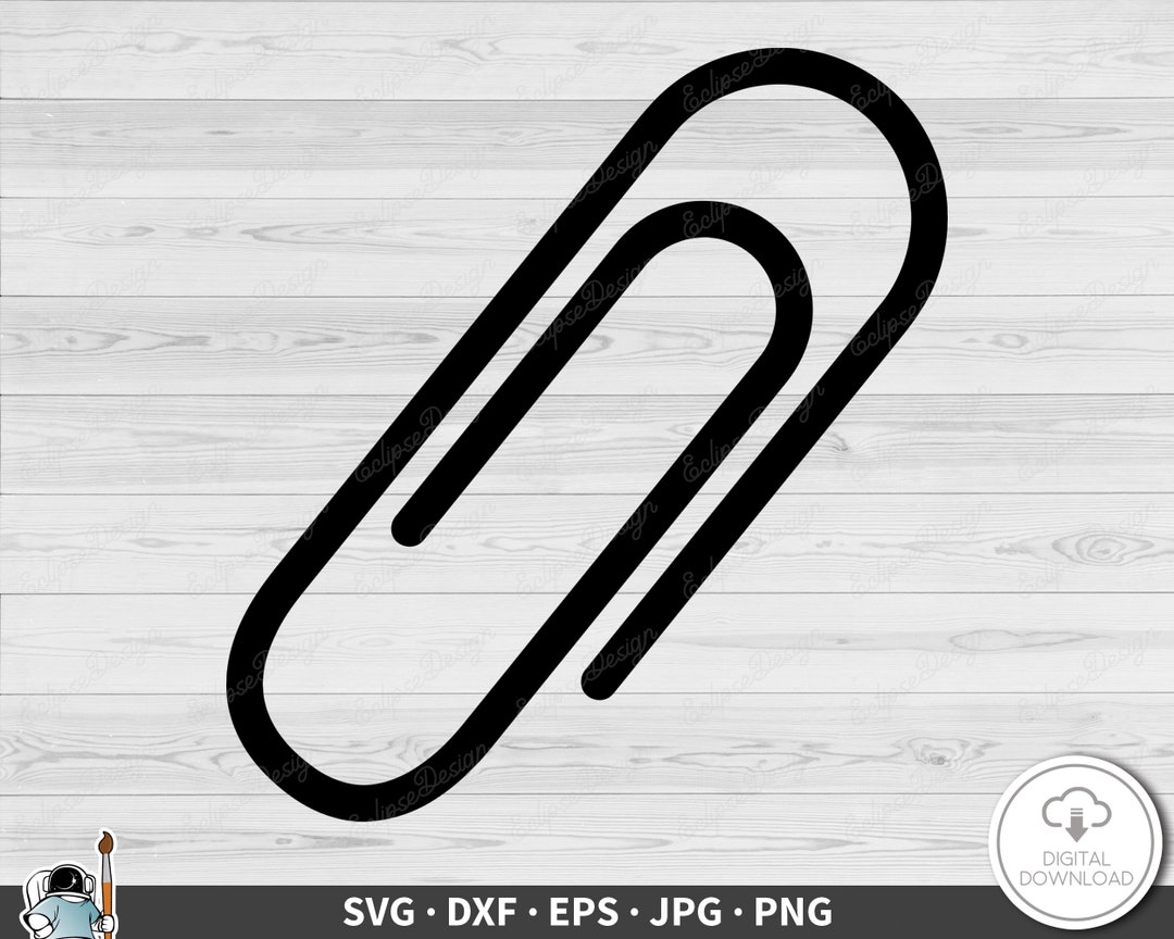 Paperclip SVG Clip Art Cut File Silhouette Instant Digital Download Dxf ...