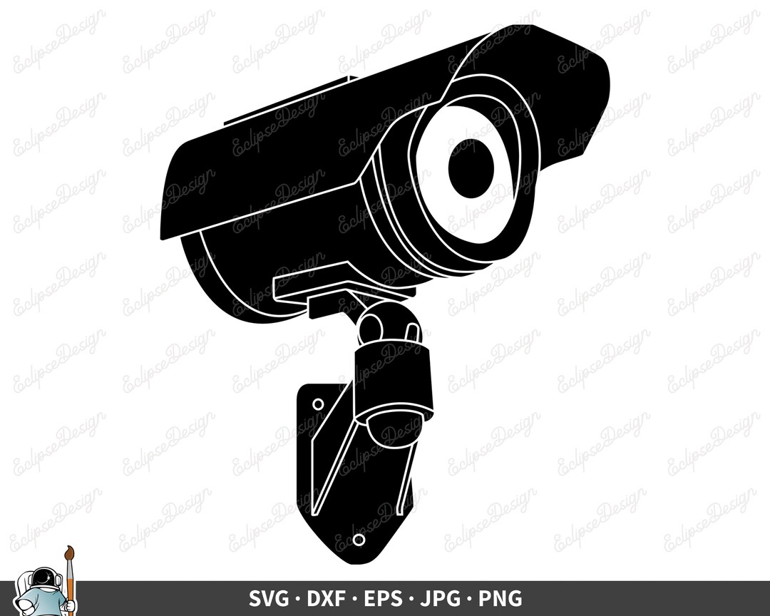 Security Camera SVG Clip Art Cut File Silhouette Dxf Eps Png - Etsy