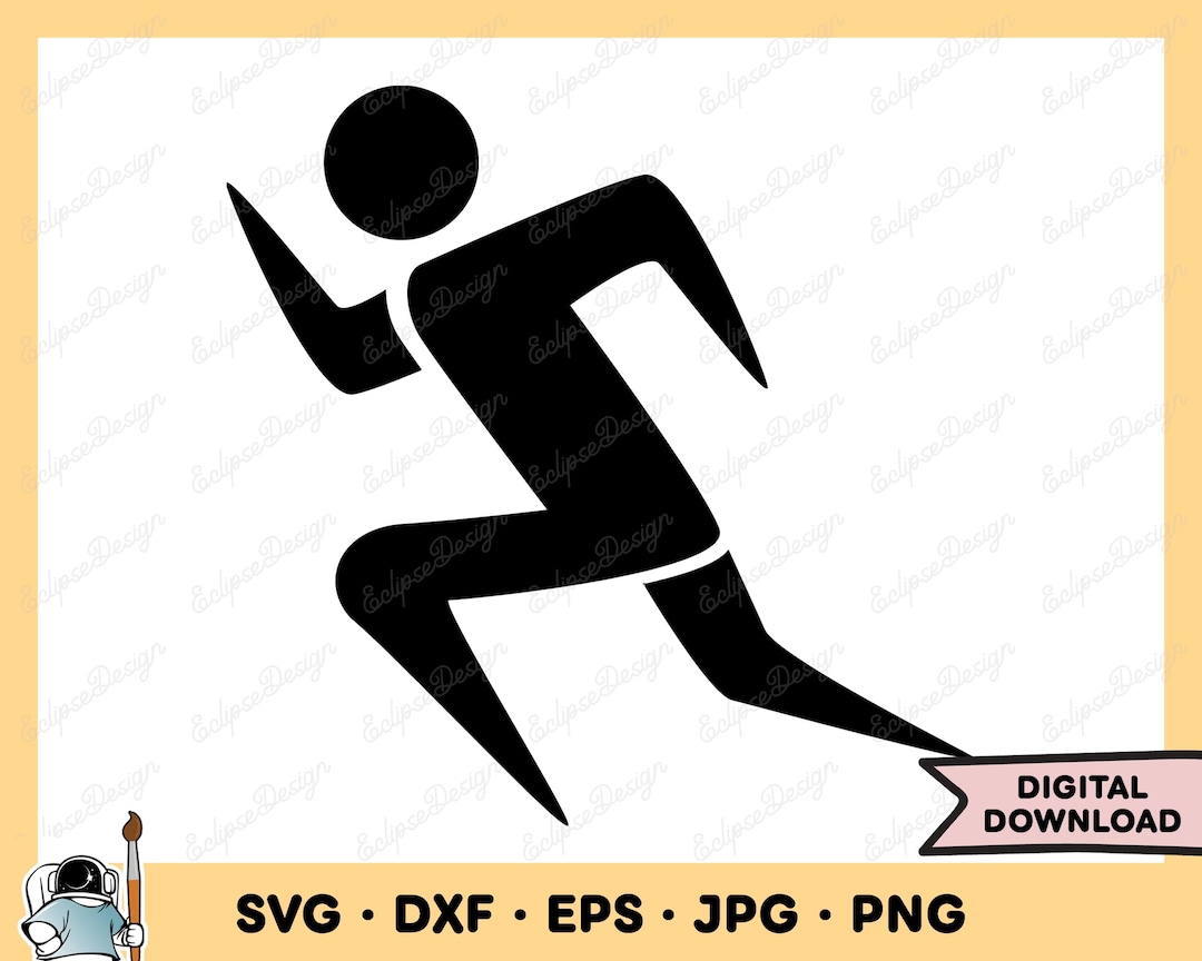 Corredor SVG Corredor PNG Maratón Corriendo Figura de palo Clip Art ...