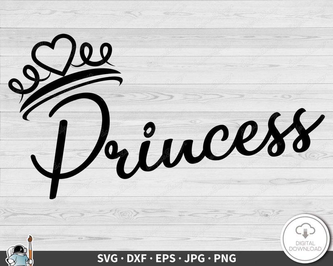 Princess Script SVG Clip Art Cut File Silhouette Instant Digital ... Princess Script SVG Clip Art Cut File Silhouette Instant Digital ...