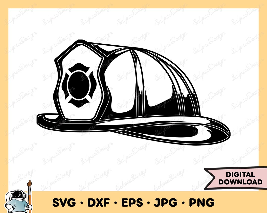Firefighter Helmet SVG Firefighter Clip Art Firefighter SVG Cut File ...