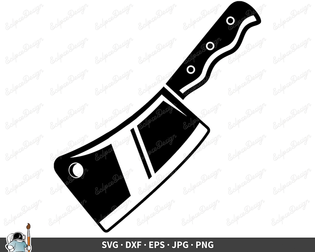 Meat Cleaver SVG Chef Knife Clip Art Cut File Silhouette Dxf - Etsy