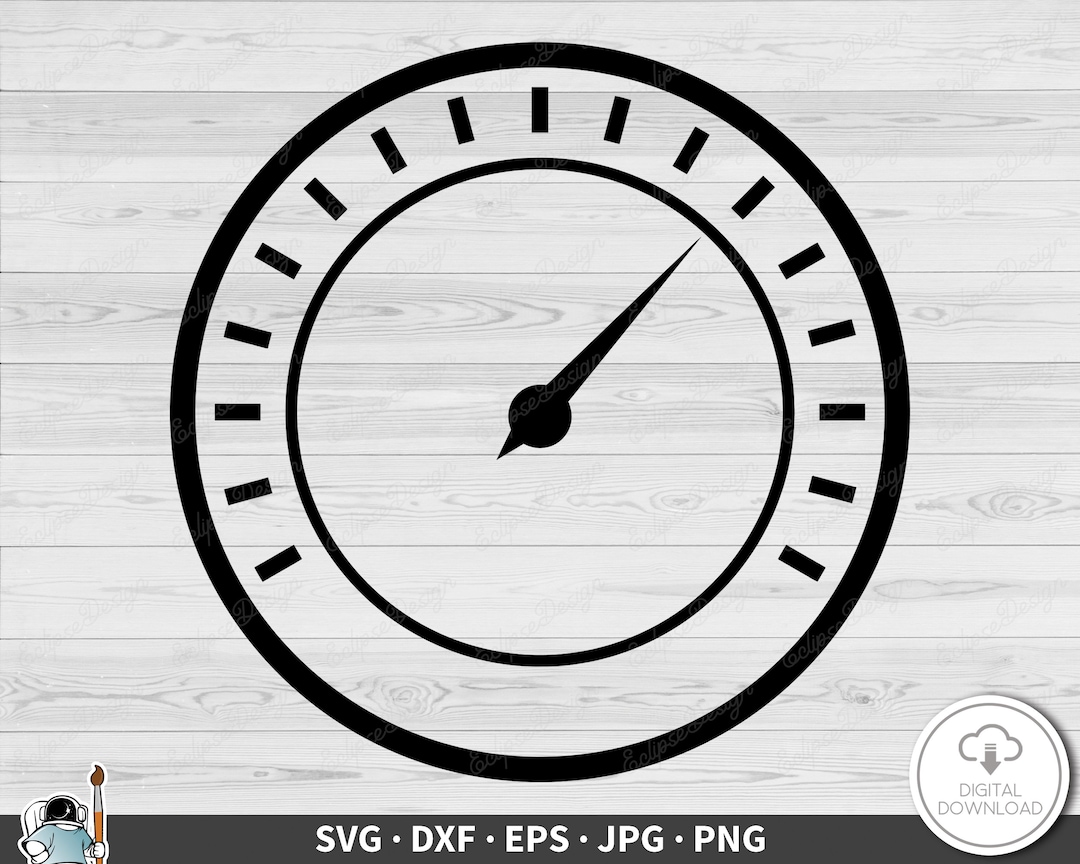 Speedometer SVG Racing Speed Clip Art Cut File Silhouette Instant ...