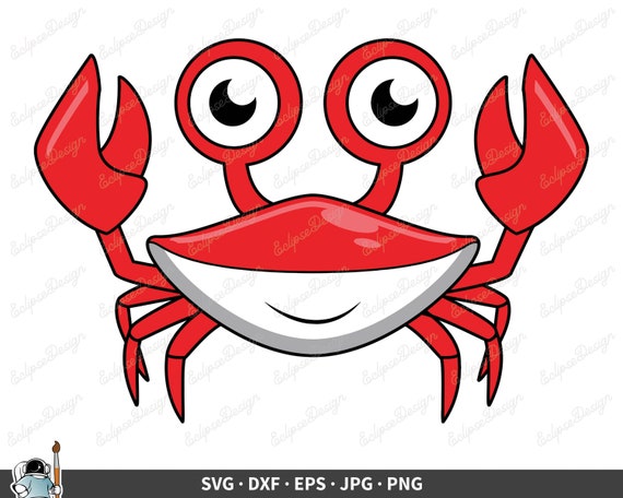 Happy Crab Clipart Silhouette