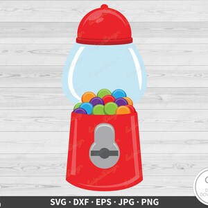 Gumball Machine SVG Clip Art Cut File Silhouette dxf eps png jpg ...