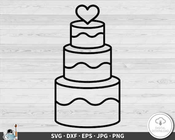 Square Wedding Cake Sketch Template