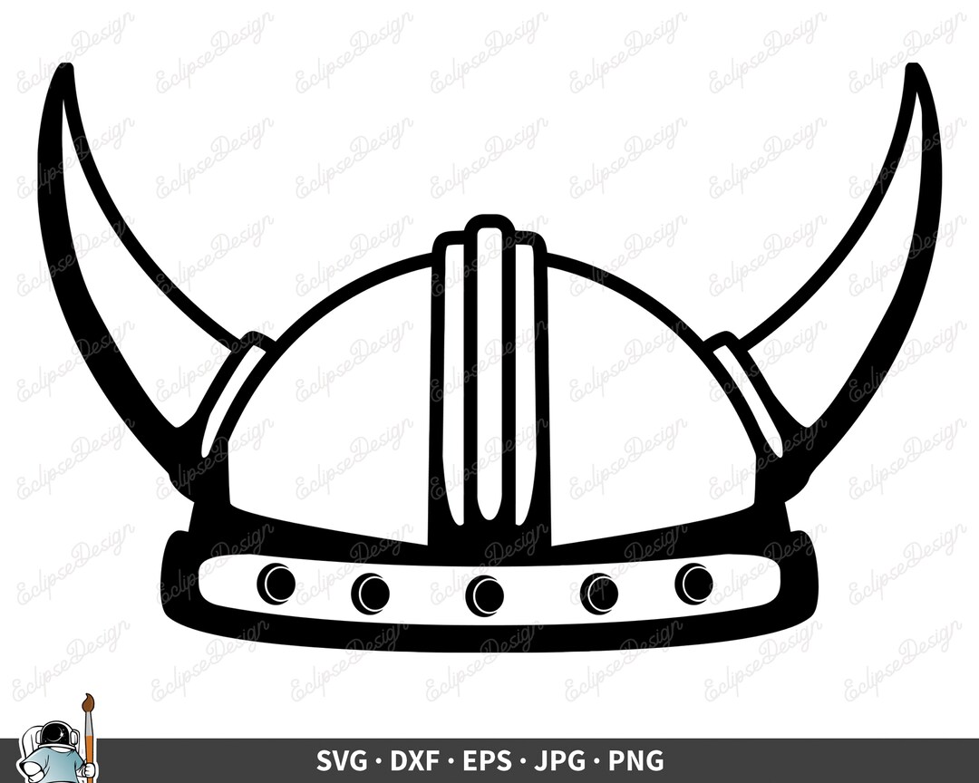 Viking Helmet SVG Clip Art Cut File Silhouette Dxf Eps Png - Etsy