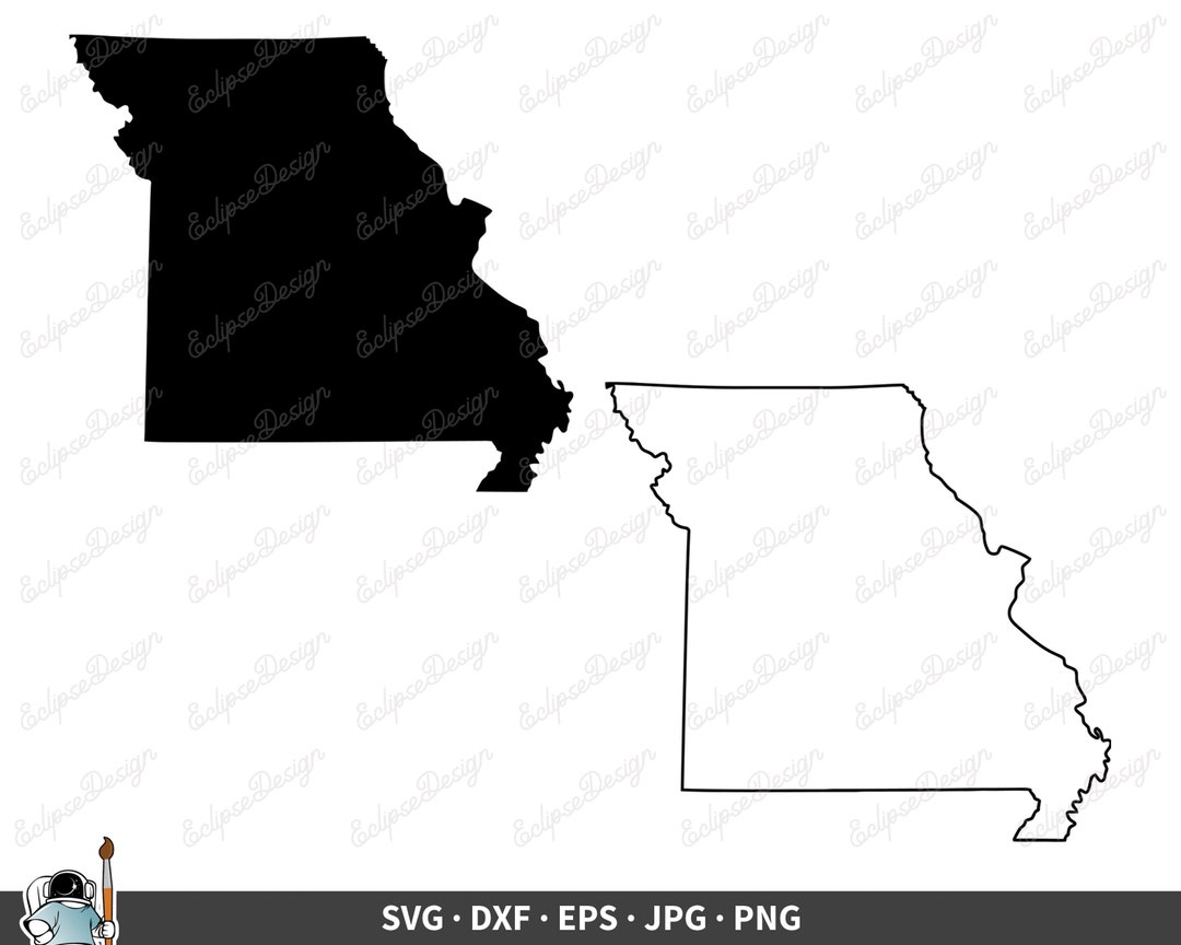Missouri SVG State Clip Art Cut File Silhouette Dxf Eps Png - Etsy
