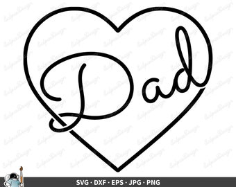 Dad Heart Clipart - Etsy
