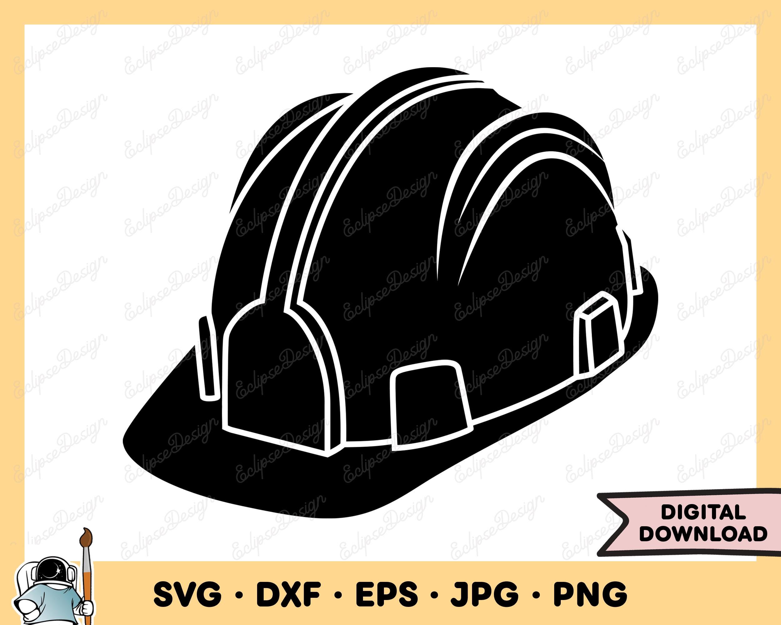Clip Art De Casco De Seguridad En Blanco Y Negro Casco Blanco Vector