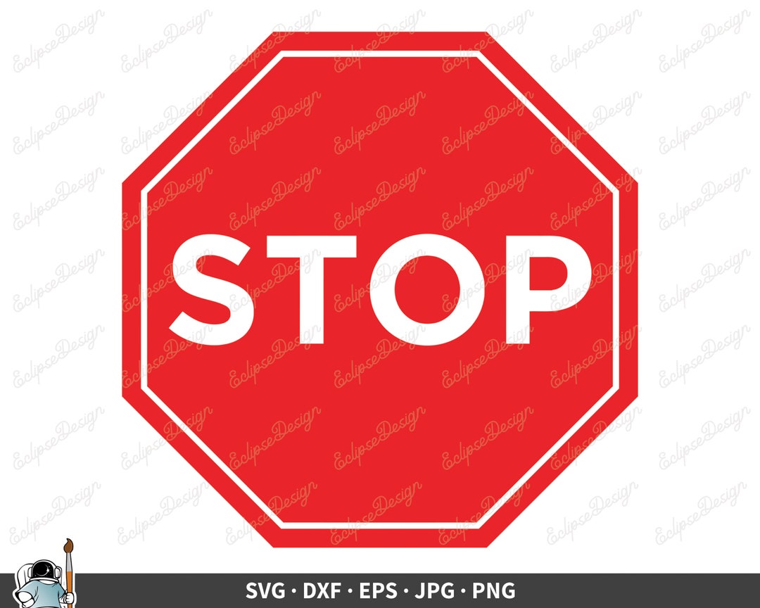 Stop Sign SVG Stop Sign Vector Stop Sign Clipart Stop Sign - Etsy