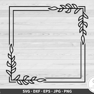 Vine Frame SVG Clip Art Cut File Silhouette Instant Digital Download - Etsy