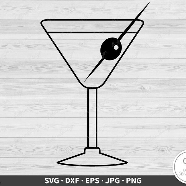 Martini Glass Svg - Etsy