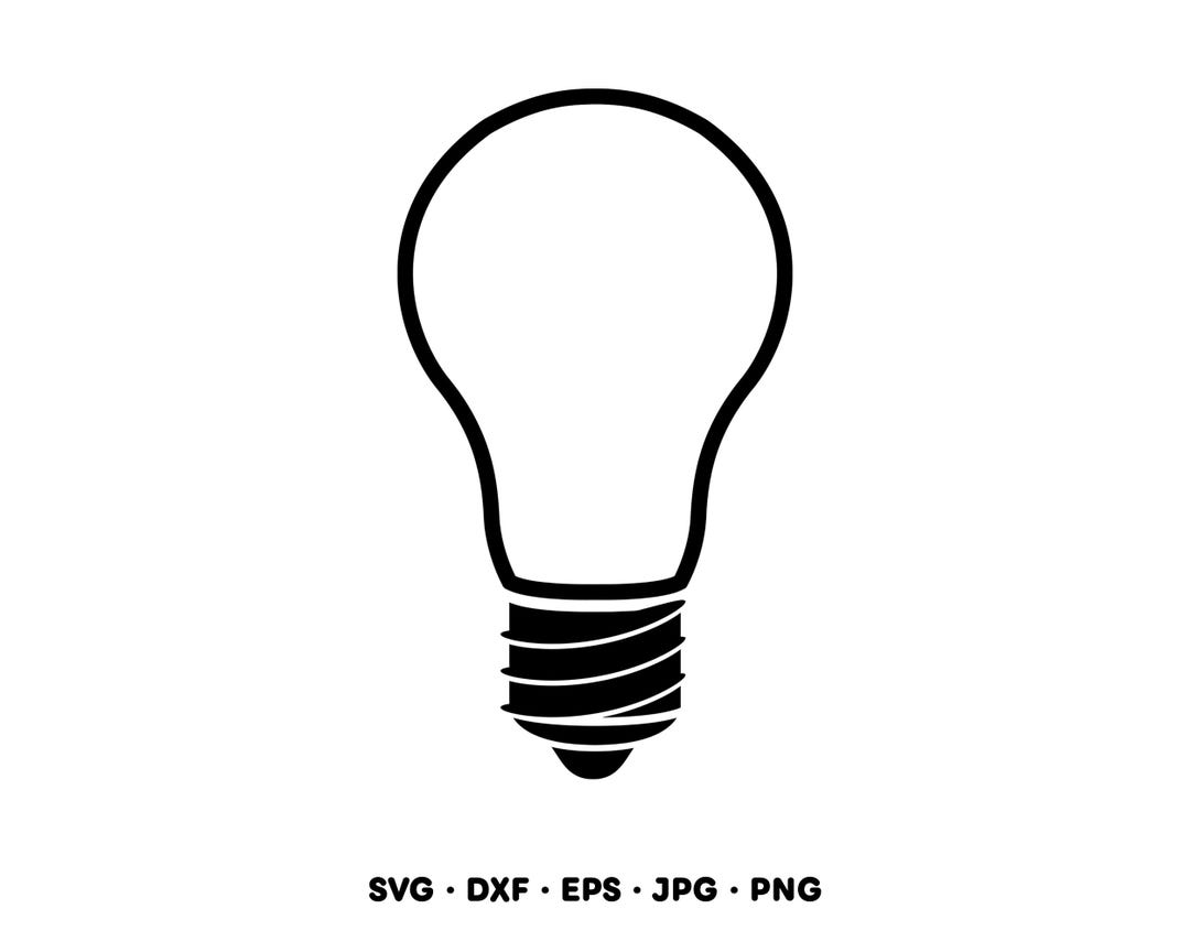 Lightbulb SVG Clipart PNG (instant Digital Download) - Etsy