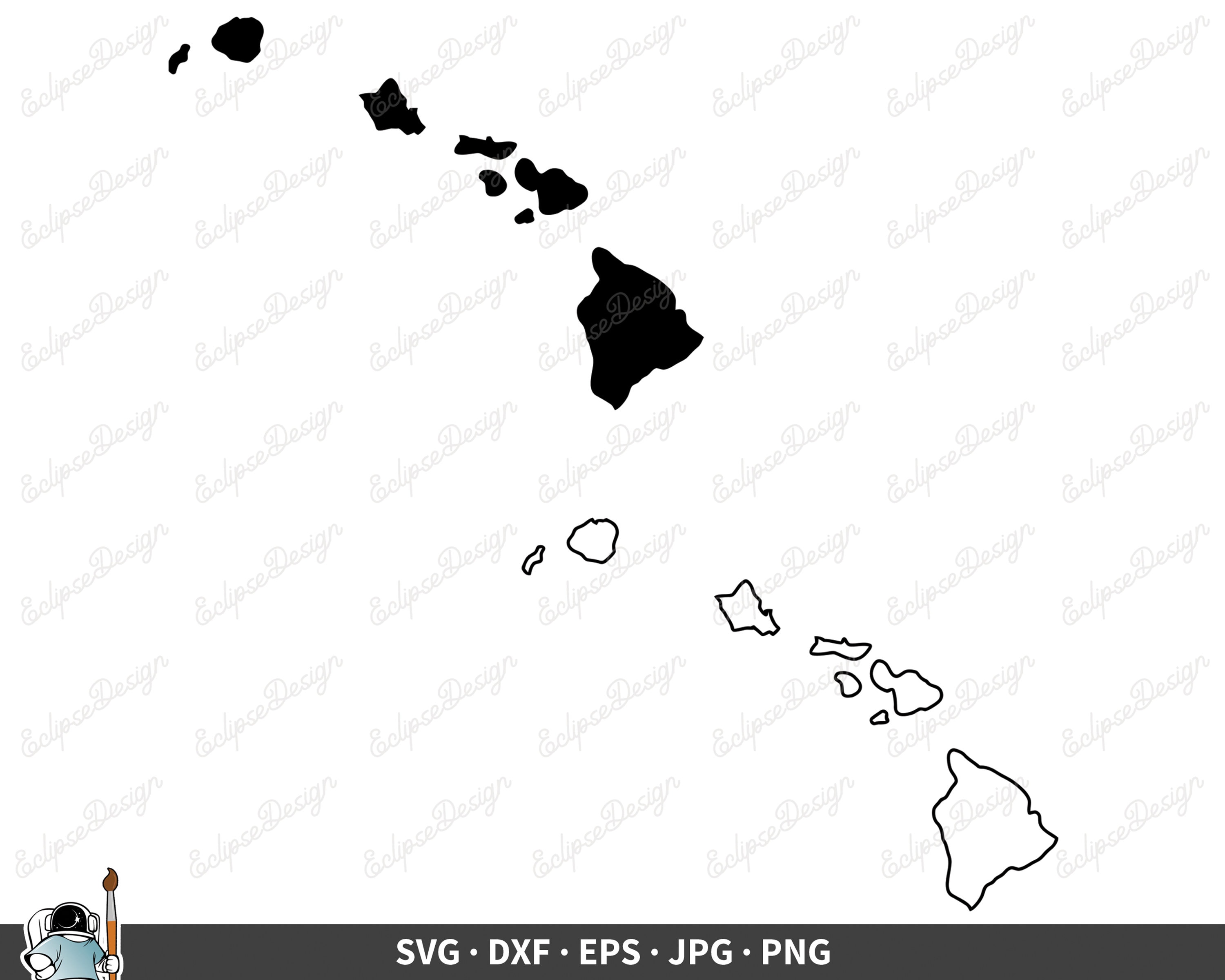 Hawaiian Islands Silhouette Png