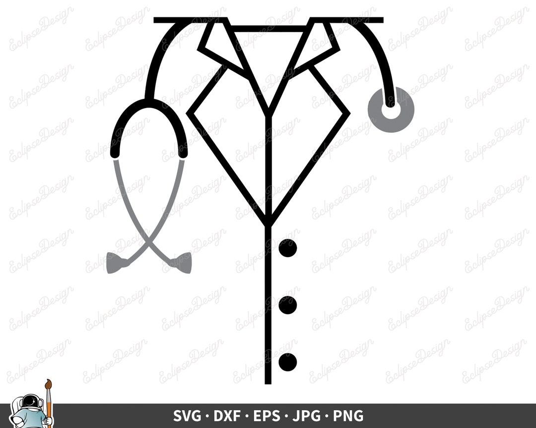 Doctor Outfit SVG Clip Art Cut File Silhouette Dxf Eps Png - Etsy
