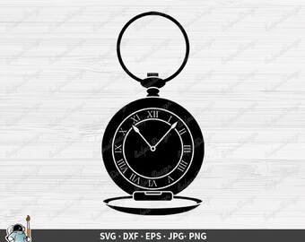 Pocket Watch Svg | Etsy