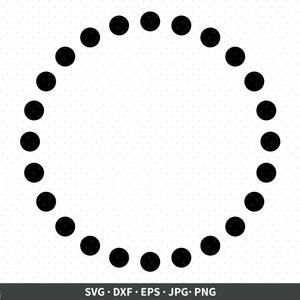 Circle Dot Frame SVG Dots Vector Circles Clipart Circles | Etsy