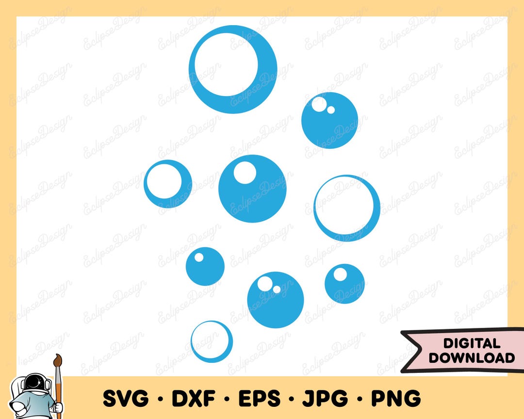 Bubbles SVG Bubbles Clip Art Bubbles Cut File Bubbles Silhouette ...