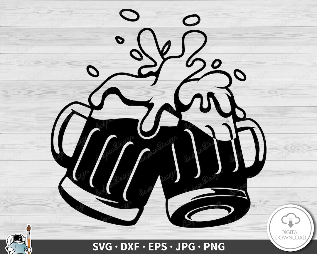 Bier Prost SVG Clip Art geschnitten Datei Silhouette dxf eps png jpg ...