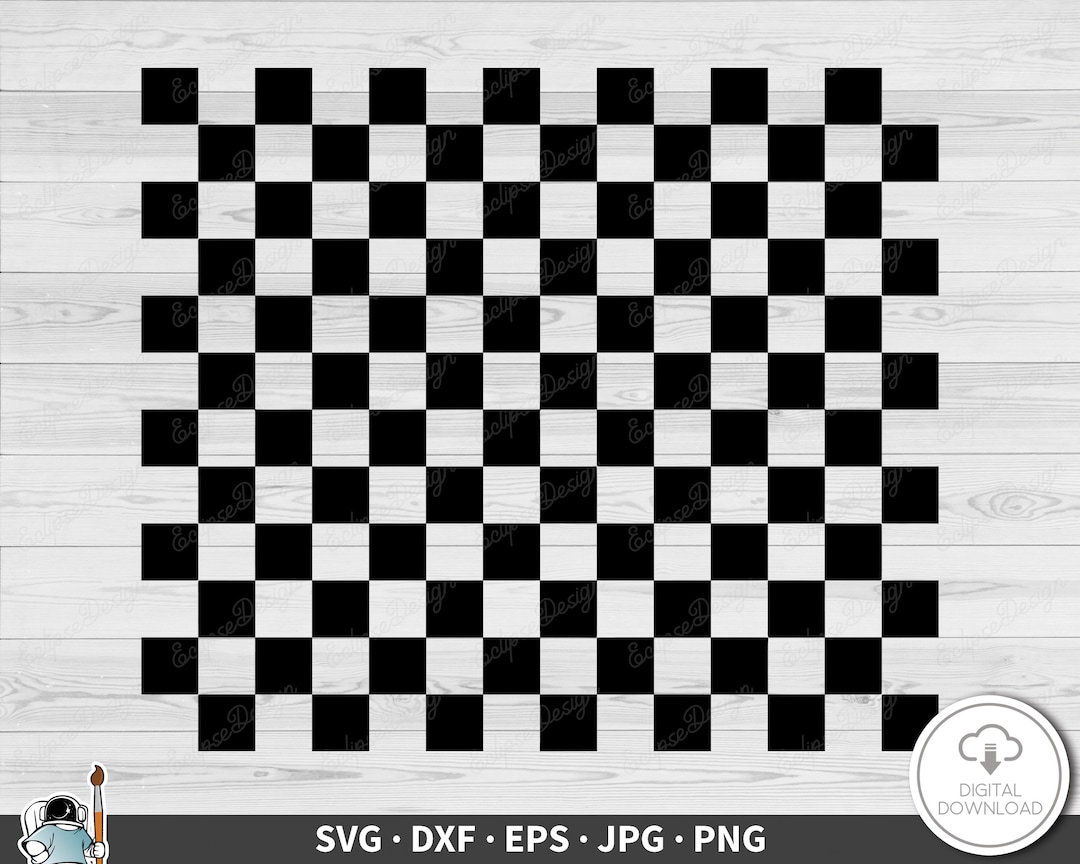 Checkered Pattern SVG Clip Art Cut File Silhouette Instant Digital ...