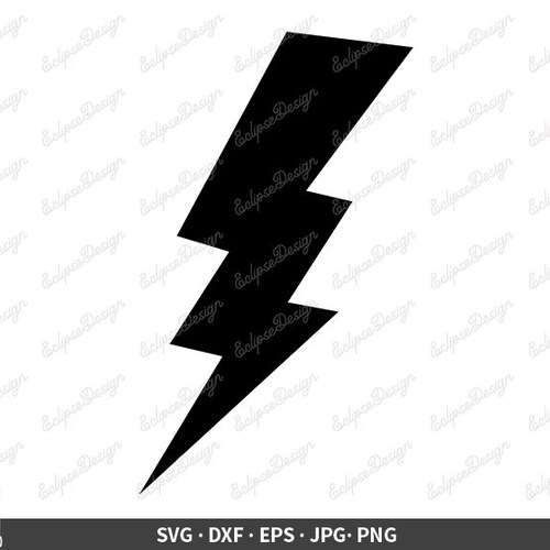 Lightning Bolt .svg .png and .dxf Cut And/or Clipart Files - Etsy Canada