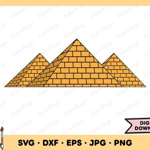 Egyptian Pyramids SVG Pyramid Clip Art Pyramid Cut File Silhouette ...
