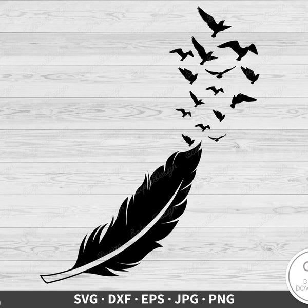 Feather Bird Svg - Etsy