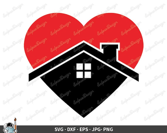 House Heart SVG Home Vector Property Clipart Real Estate Agent | Etsy